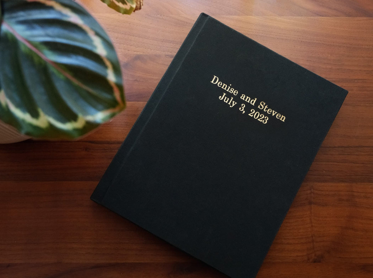 Layflat Wedding Album | Custom Foil-stamped Linen Photo Album | Social ...