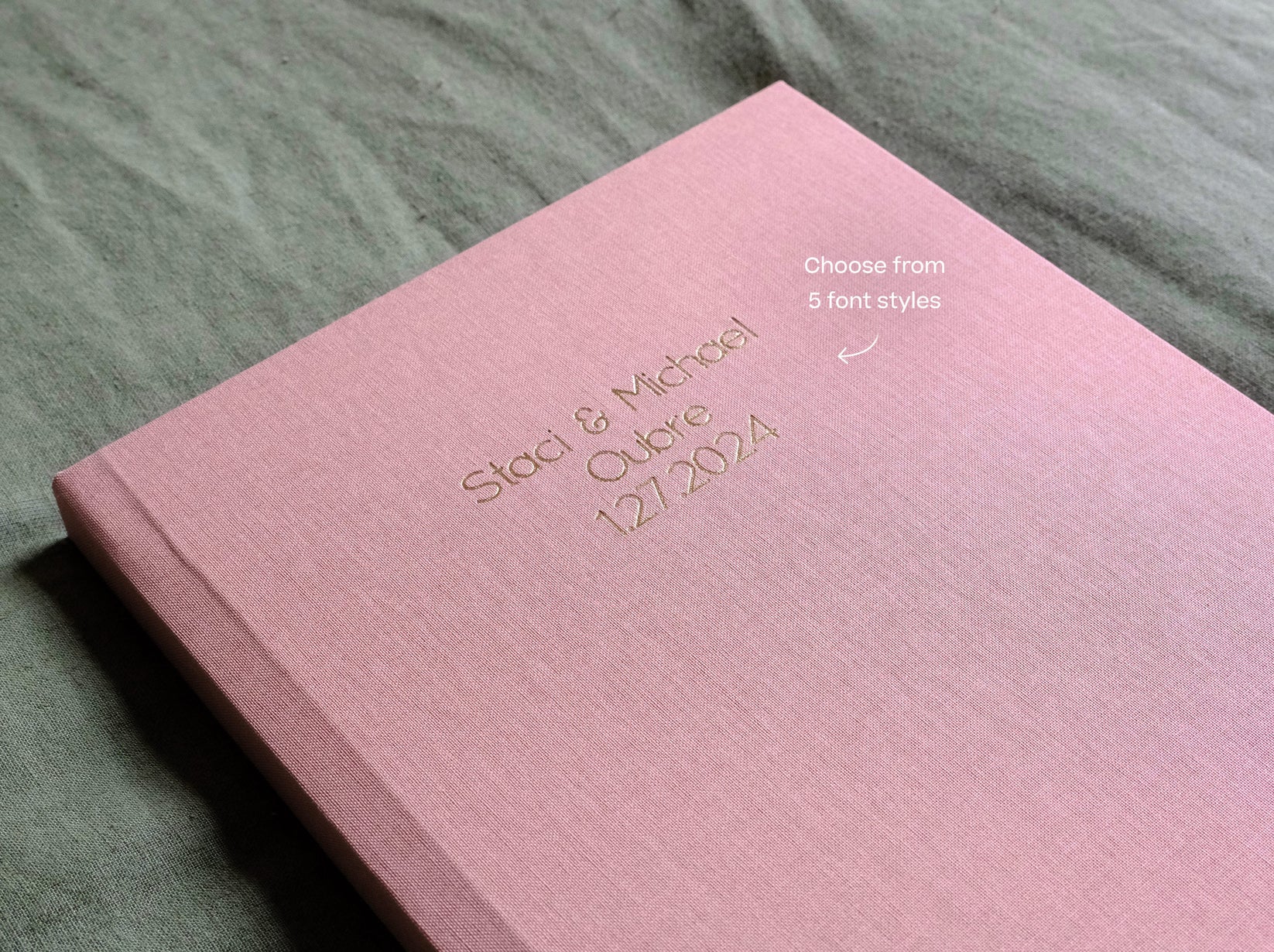 Wedding Guest Book | Unique Guestbook With Your Photos | Linen Covers ...