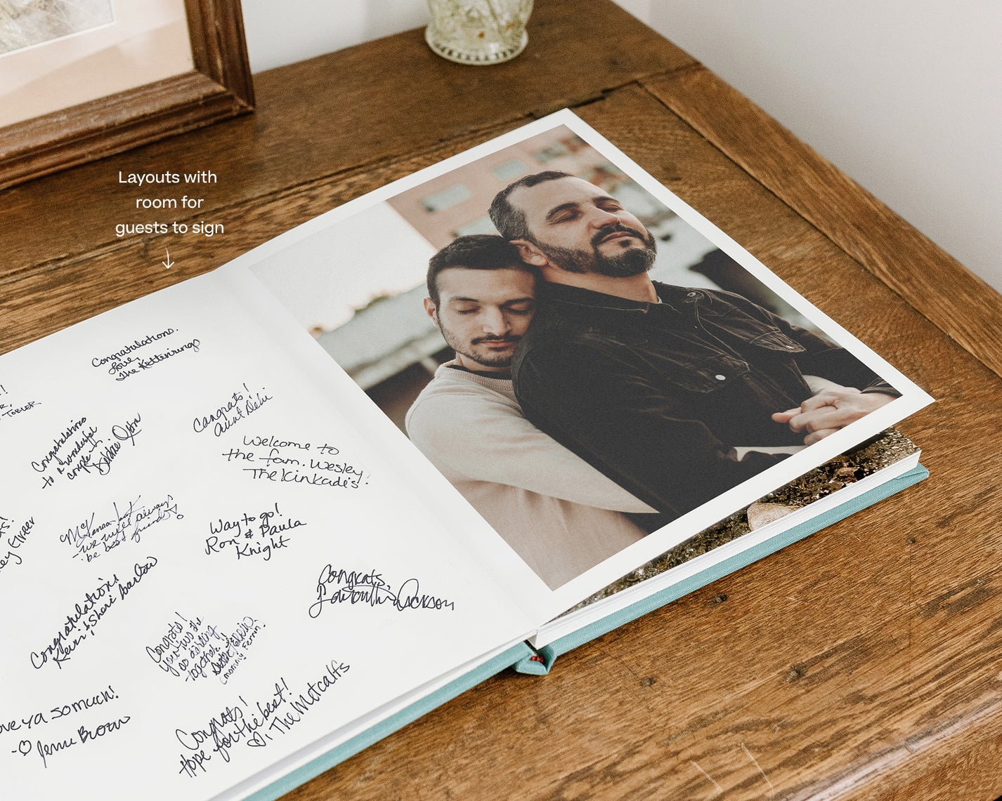 Wedding Guest Book | Unique Guestbook With Your Photos | Linen Covers ...