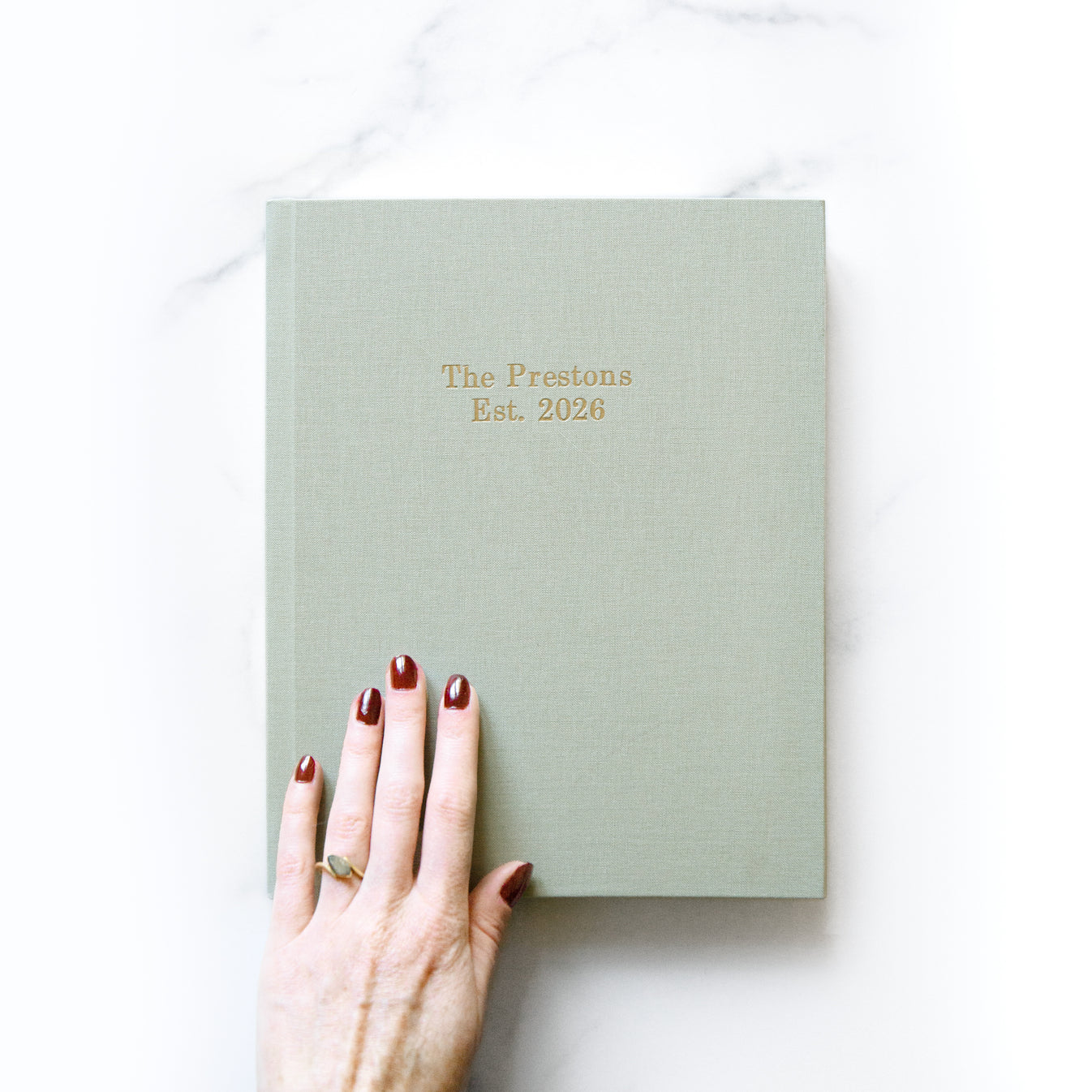 Wedding Guest Book | Custom Photo Album with Linen Cover + Foil ...