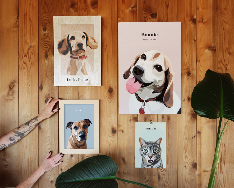 Pet Portraits | Hand-illustrated Art | Social Print Studio