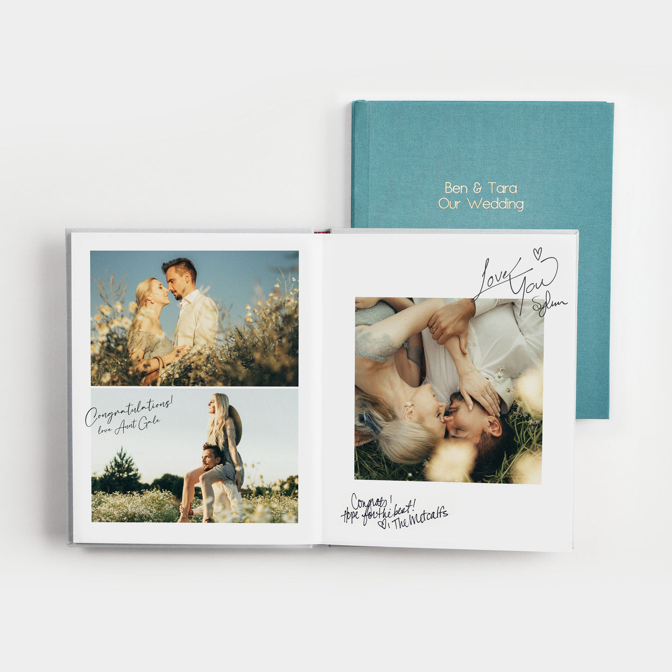 Wedding Guest Book | Unique Guestbook With Your Photos | Linen Covers ...
